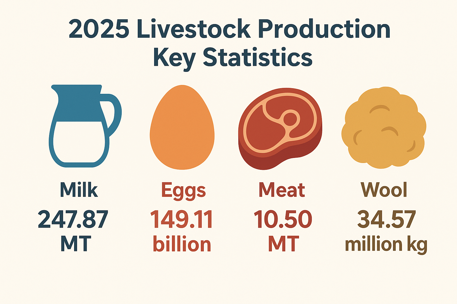 Livestock Production Statistics of India - 2025 - Vet Extension